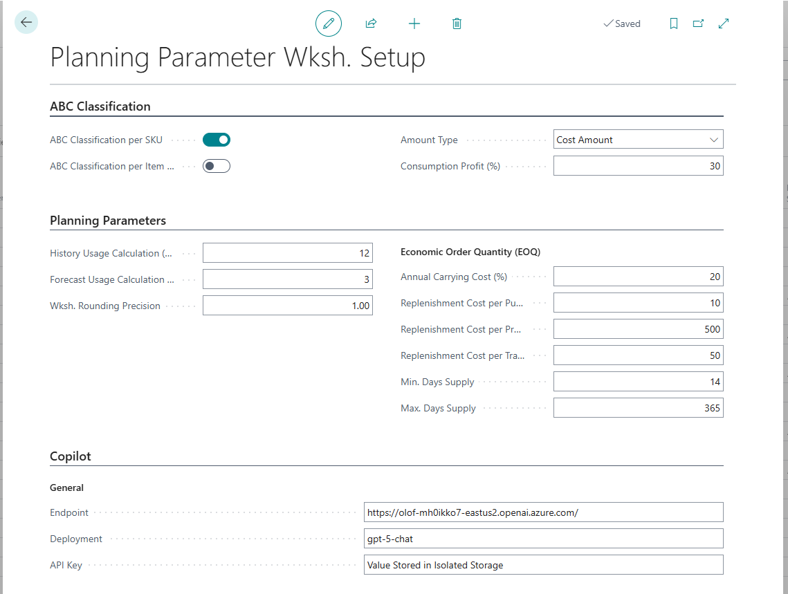 Planning Parameter Wksh. Setup | Naviona - Microsoft Dynamics NAV & 365 ...